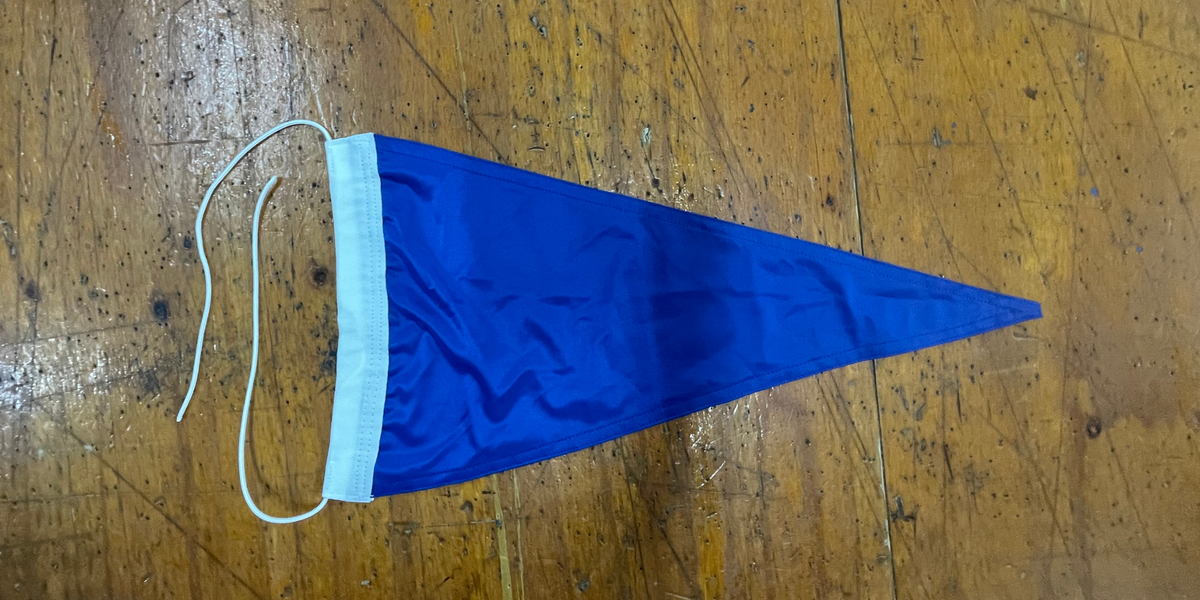 Plain blue pennant – Harry West Flags