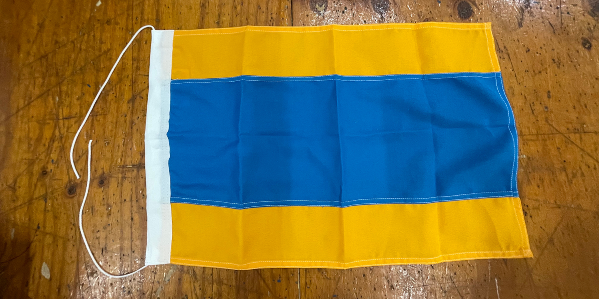 Delta 'D' Code Flag (incorrect shade of blue) – Harry West Flags