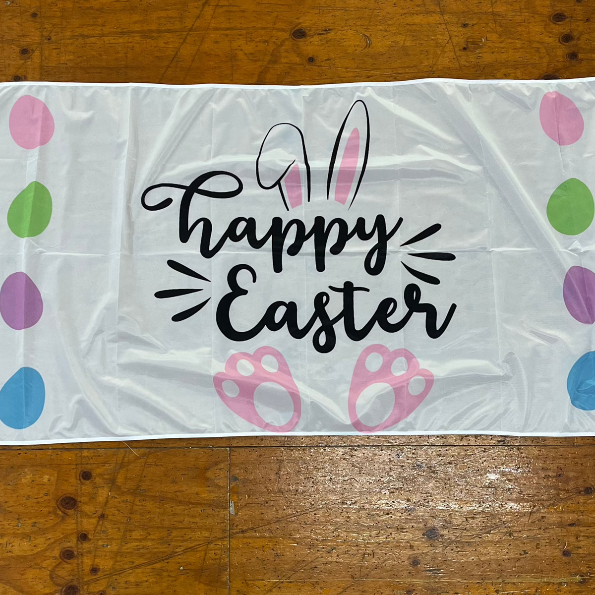 Happy Easter Printed Flag (slightly blurry text) – Harry West Flags