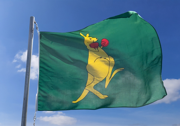 Boxing Kangaroo Flag – Harry West Flags